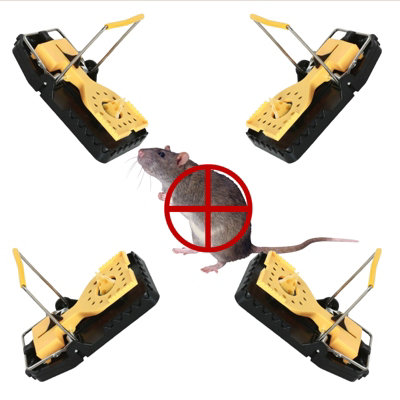 Mouse Traps Reusable Heavy Duty Rat Traps 4 Pack Outdoor Rodent Catcher ...