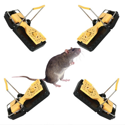 Mouse Traps Reusable Heavy Duty Rat Traps 4 Pack Outdoor Rodent Catcher ...