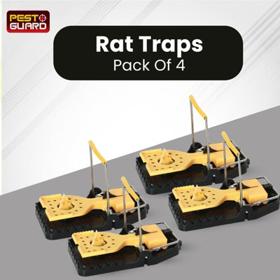 Mouse Traps Reusable Heavy Duty Rat Traps 4 Pack Outdoor Rodent Catcher ...