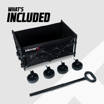 MoverX 70L / 100kg Festival Trolley, Folding Camping Cart Wagon