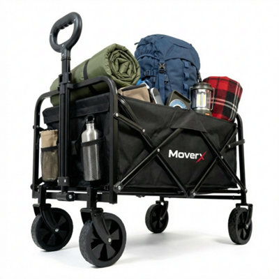 MoverX 70L Festival Trolley, Folding Beach Wagon, Camping Cart, Max 100kg