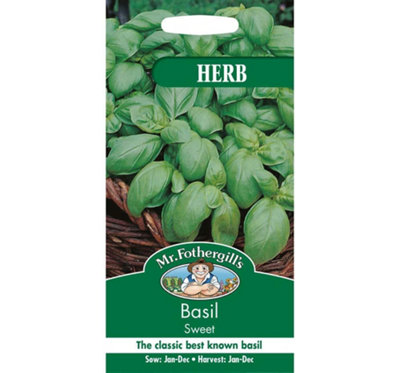 Mr. Fothergills Basil Sweet Vegetable Seeds