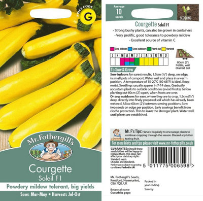 Mr. Fothergills Courgette Soleil F1 Seeds