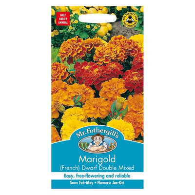 MR. FOTHERGILLS MARIGOLD (FRENCH) DWARF DOUBLE MIXED SEEDS