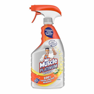 Mr Muscle Kitchen Cleaner Citrus Platinum Antibacterial Kitchen Spray ...