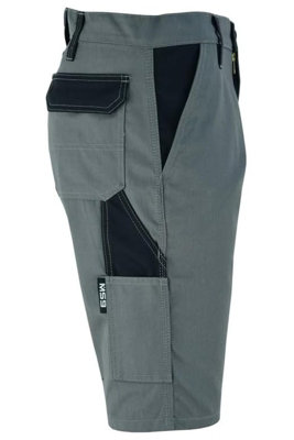 MS9 Mens Cargo Combat Work Working Short Shorts S1- Grey, W38