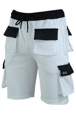 MS9 Mens Fleece Painters Decorators Combat Cargo Work Shorts Joggers H5 ...