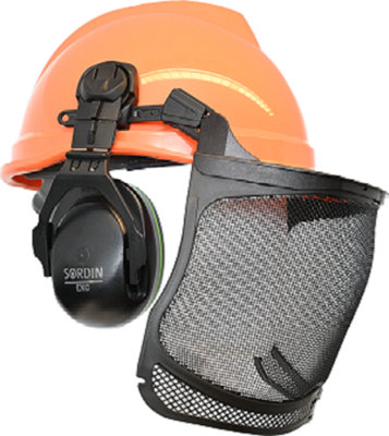 MSA V-Gard 500 Helmet, Visor and Ear Defenders