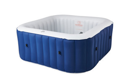 MSpa Lite Inflatable Hot Tub Square 6 Person Spa | DIY at B&Q