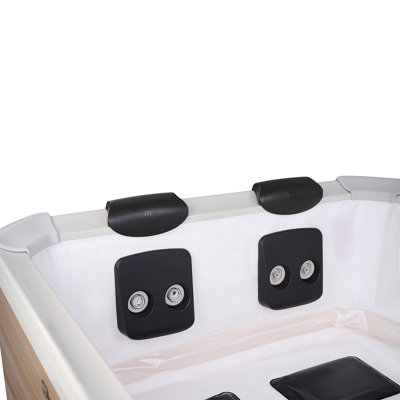 MSpa Oslo Amber 4-6 Person Portable Modular DIY Hot Tub WiFi Control ...