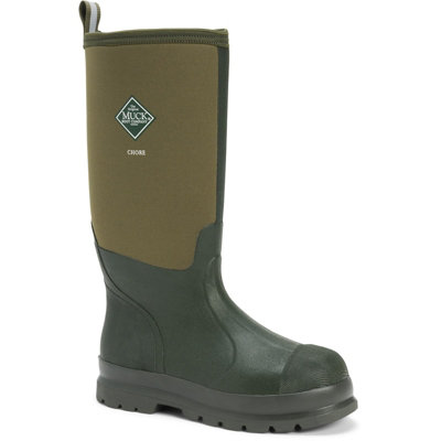 Muck Boots Chore Classic Hi Patterned Wellington Moss | DIY at B&Q