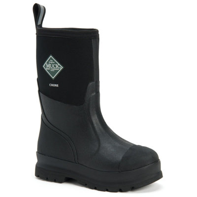 Muck Boots Chore Classic Mid Patterned Wellington Black | DIY at B&Q