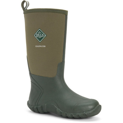 Muck Boots Edgewater Hi Patterned Wellington Moss | DIY at B&Q