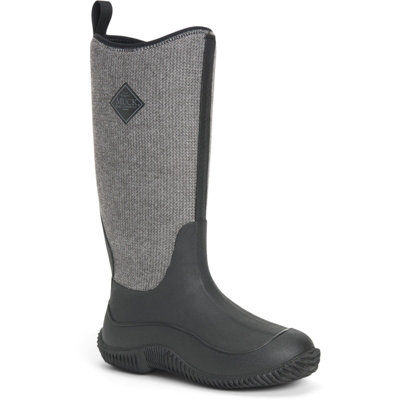 Muck Boots Hale Wellingtons Black W/ Fuzzy Herringbone Size 5 | DIY at B&Q