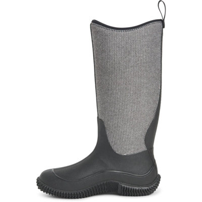 Muck Boots Hale Wellingtons Black W/ Fuzzy Herringbone