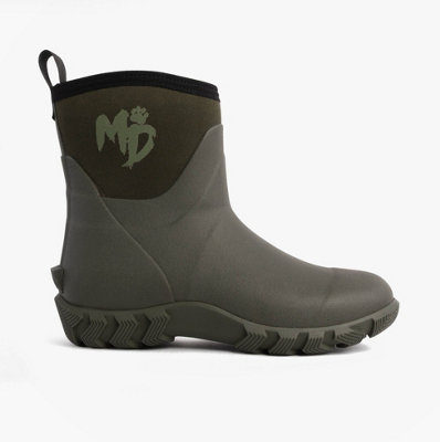 Mud Dogs RUTLAND SHORT Unisex Neoprene Wellington Boots Olive