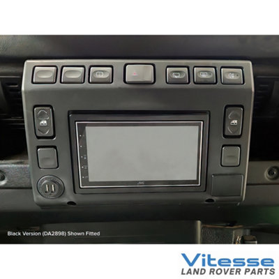 MUD DOUBLE DIN CONSOLE PANEL RADIO FASCIA DASHBOARD FITS DEFENDER 2.5 ...