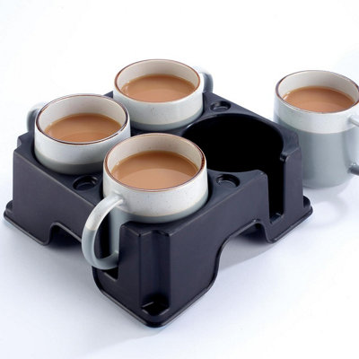Muggi Mug Carrier Serving Tray - 100% Recycled Plastic Drink Holder ...