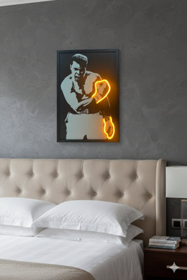 Muhammad Ali Neon LED Wall Art 40 x 60 cm