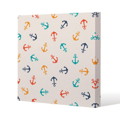 Multi Coloured Anchors (Canvas Print) / 61 x 61 x 4cm