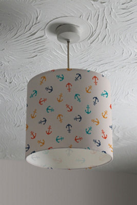Multi Coloured Anchors (Ceiling & Lamp Shade) / 45cm x 26cm / Ceiling Shade