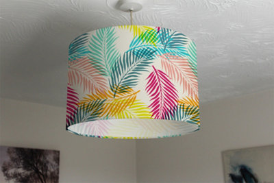 Multi Coloured Tropical Leaves (Ceiling & Lamp Shade) / 45cm x 26cm ...