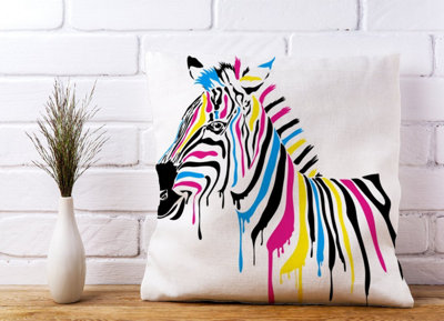 Multi Coloured Zebra Cushions 45cm x 45cm