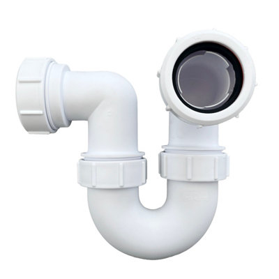 Multi-fit Running Swivel P Trap 40mm (1.1/2') Sink Waste Pipe Trap, BS ...