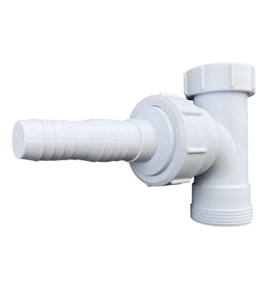 Multi-Fit Waste Trap Adaptor Tee Nozzle 40mm 1.1/2" Swivel Swept BSP ...
