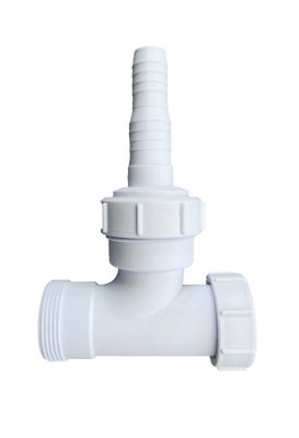 Multi-Fit Waste Trap Adaptor Tee Nozzle 40mm 1.1/2" Swivel Swept BSP ...