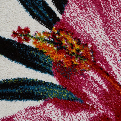 Multi Floral Luxurious Modern Handmade Rug for Living Room Bedroom and ...