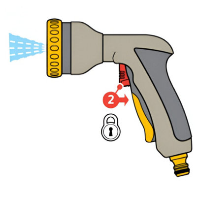 Multi-Jet Spray Gun Plus - 8-Pattern Garden Spray Gun with Lockable ...
