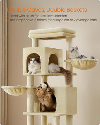 Multi-Level Cat Condo, Tall Cat Tower, Large Tree with Caves ...