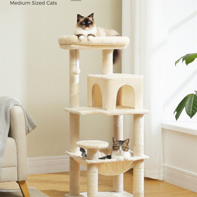 Multi-Level Cat Tree for Indoor Cats, Beige