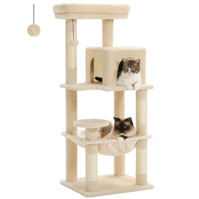 Multi-Level Cat Tree for Indoor Cats, Beige