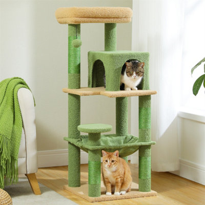 Multi-Level Cat Tree for Indoor Cats, Green
