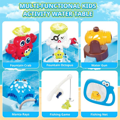 MULTI-PLAY WATER TABLE SET OUTDOOR & INDOOR SENSORY PLAY TABLE