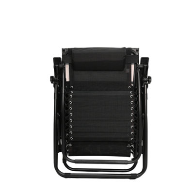 Multi Position Garden Gravity Relaxer Chair Sun Lounger with Sun Canopy ...