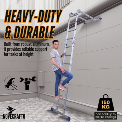 Multi-Purpose 6 IN 1 Aluminium Combination Ladder - 4.7m Tall Step ...