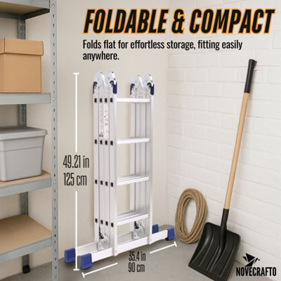 Multi-Purpose 6 IN 1 Aluminium Combination Ladder - 4.7m Tall Step ...