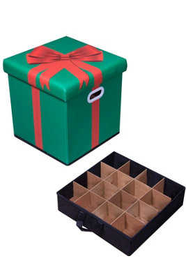 Multi-purpose Decorations Storage Ottoman Box - With Partitions & Trays