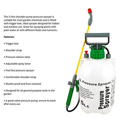 Multi-Purpose Garden Pressure Sprayer, Ideal for Cleaning Cars, Fences ...
