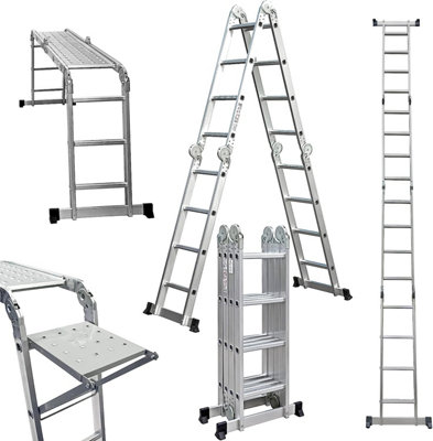 Multi-Purpose Ladder, 4x4 Tool Tray & Platforms, 150kg, 2-Year Warranty