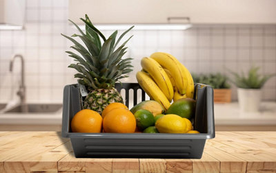 Multi-Purpose Stacking Basket 35cm - Silver