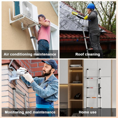 Multi Purpose Telescopic Step Ladder 3.2m with Securing Bolt and 11 Steps