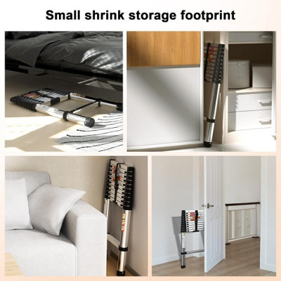 Multi Purpose Telescopic Step Ladder 3.2m with Securing Bolt and 11 Steps