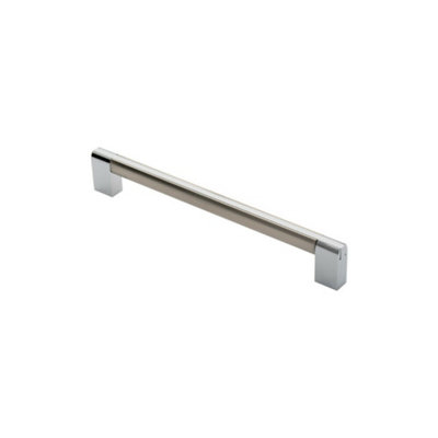 Multi Section Straight Pull Handle 224mm Centres Satin Nickel Polished ...