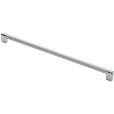Multi Section Straight Pull Handle 448mm Centres Satin Nickel Polished ...