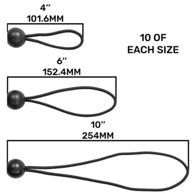 Multi size ball bungee pack,NOT SURE WHAT SIZE YOU NEED-3 different ...
