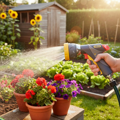 Multi Spray Pro Gun - 7-Pattern Professional Garden Spray Gun with ...